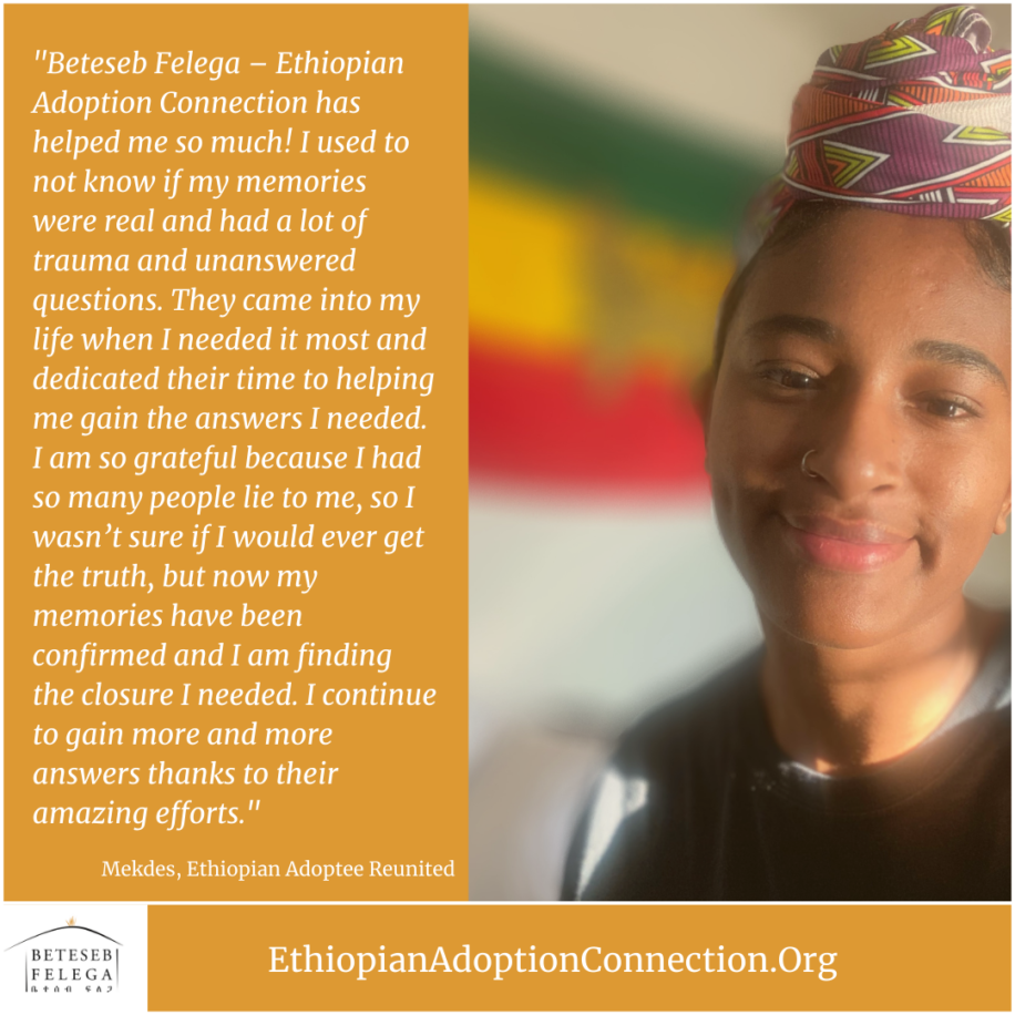 Media and Accolades | Ethiopian Family Search and Adoption Connection ...